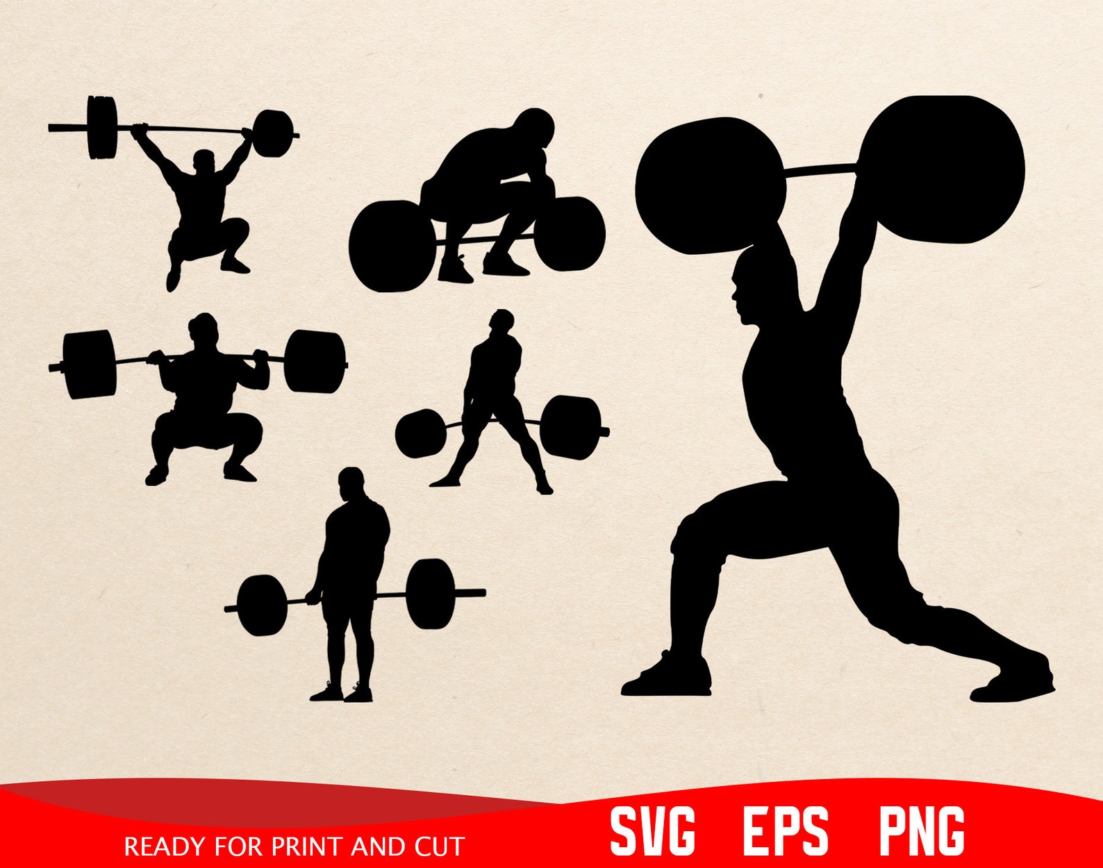 Weightlifting Svg Bundle, Power Lifting SVG, Weightlifter Clipart ...