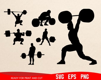 Weightlifting Svg Bundle, SVG Files for Cricut, Power Lifting SVG ...