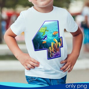 Sea Aquarium Birthday Numbers Png, Ocean Sea Numbers Png, Birthday ...