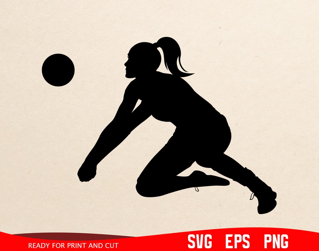 Volleyball Svg, Volleyball SVG Files, Sports Svg, Volleyball Silhouette ...