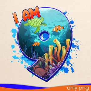 Sea Aquarium Birthday Numbers Png, Ocean Sea Numbers Png, Birthday ...