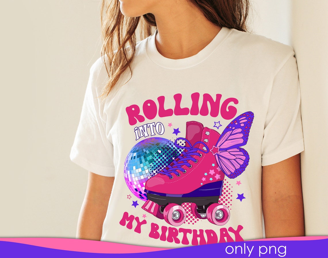 Roller Skates Birthday Girl Png, Roller Skating Birthday Png, Rolling ...