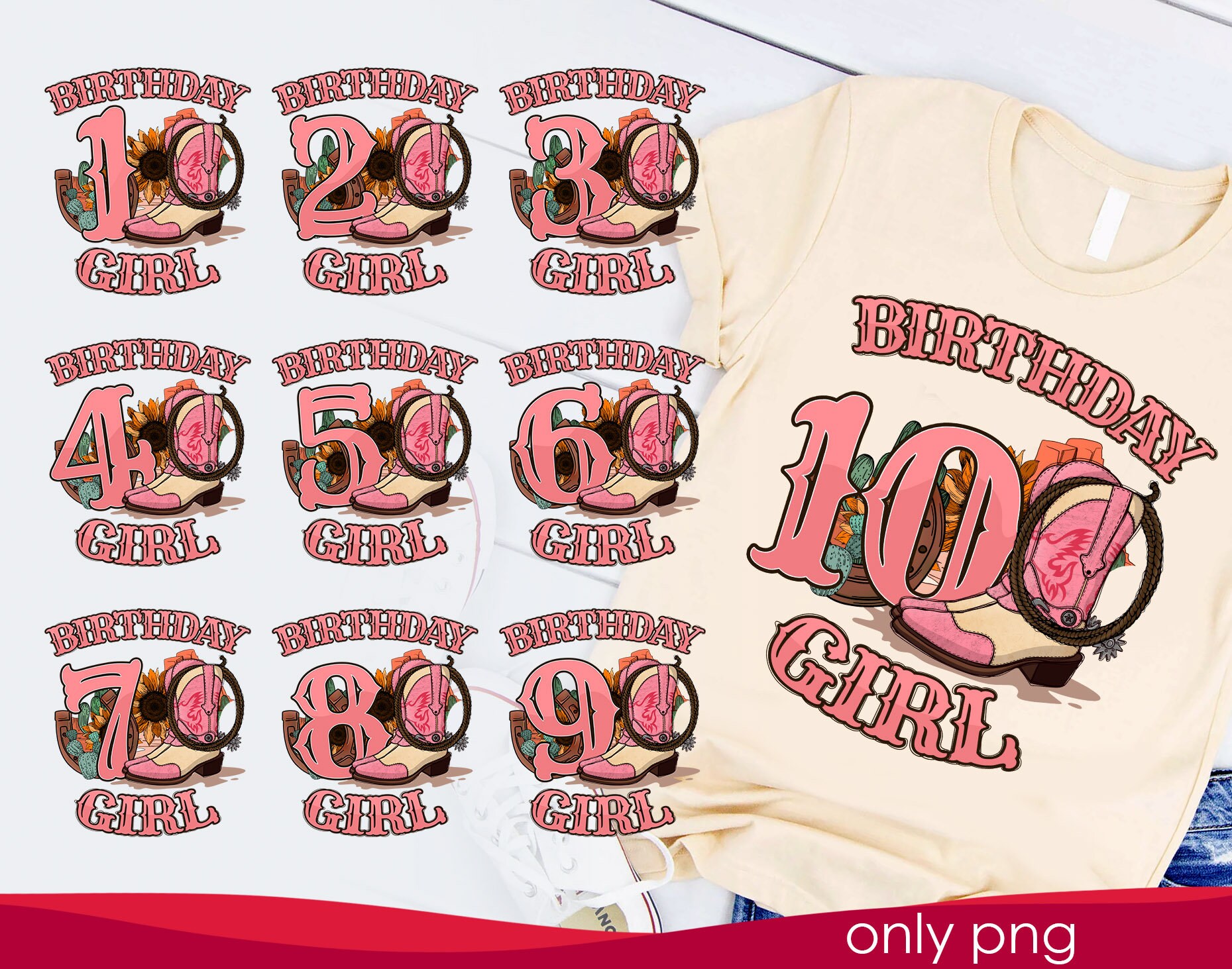 Cowgirl Birthday Png, Cowgirl Numbers Png, Birthday Girl Png, Cowgirl ...