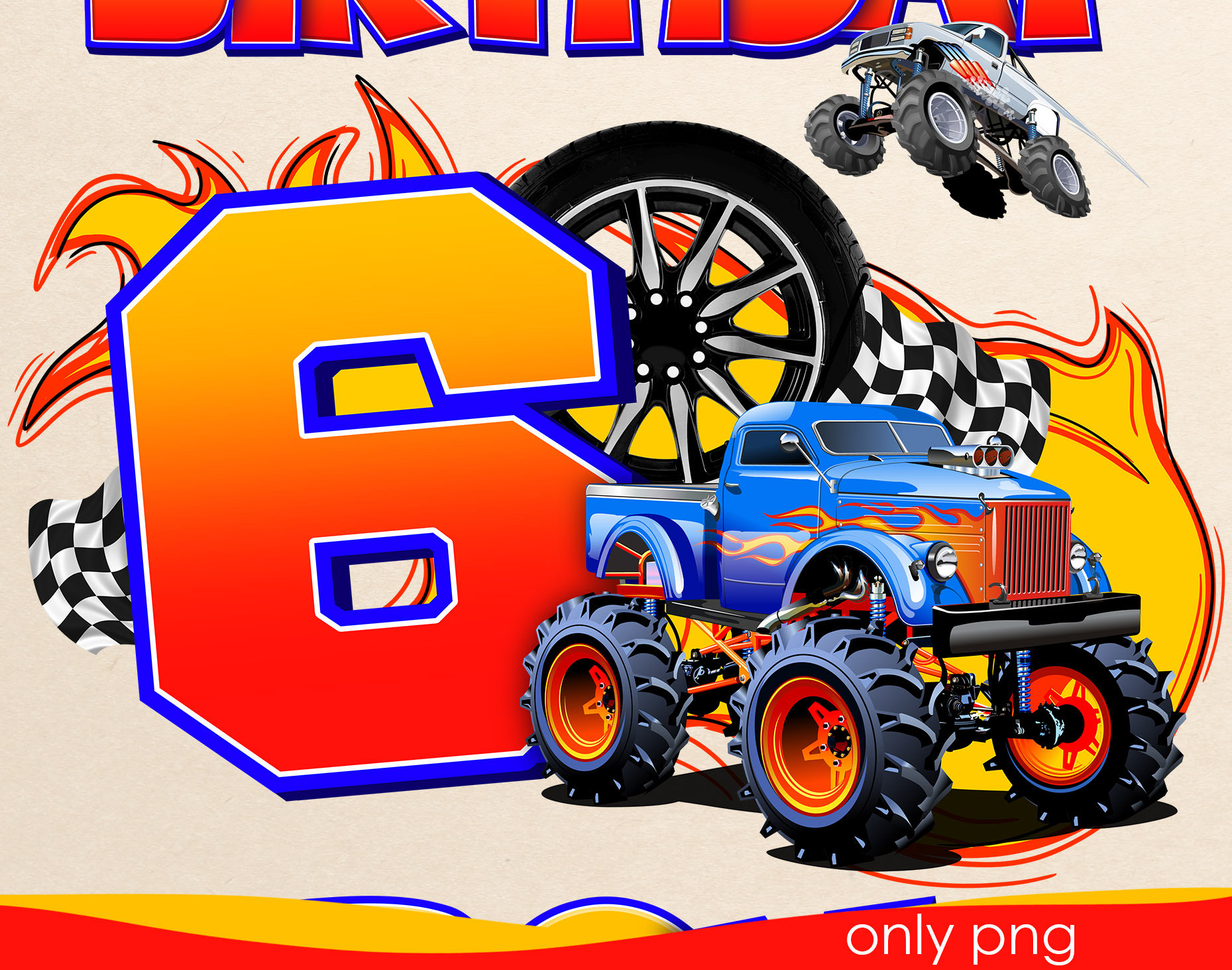 Monster Truck Birthday Boy Png, Monster Truck Boy Png, Birthday Monster ...