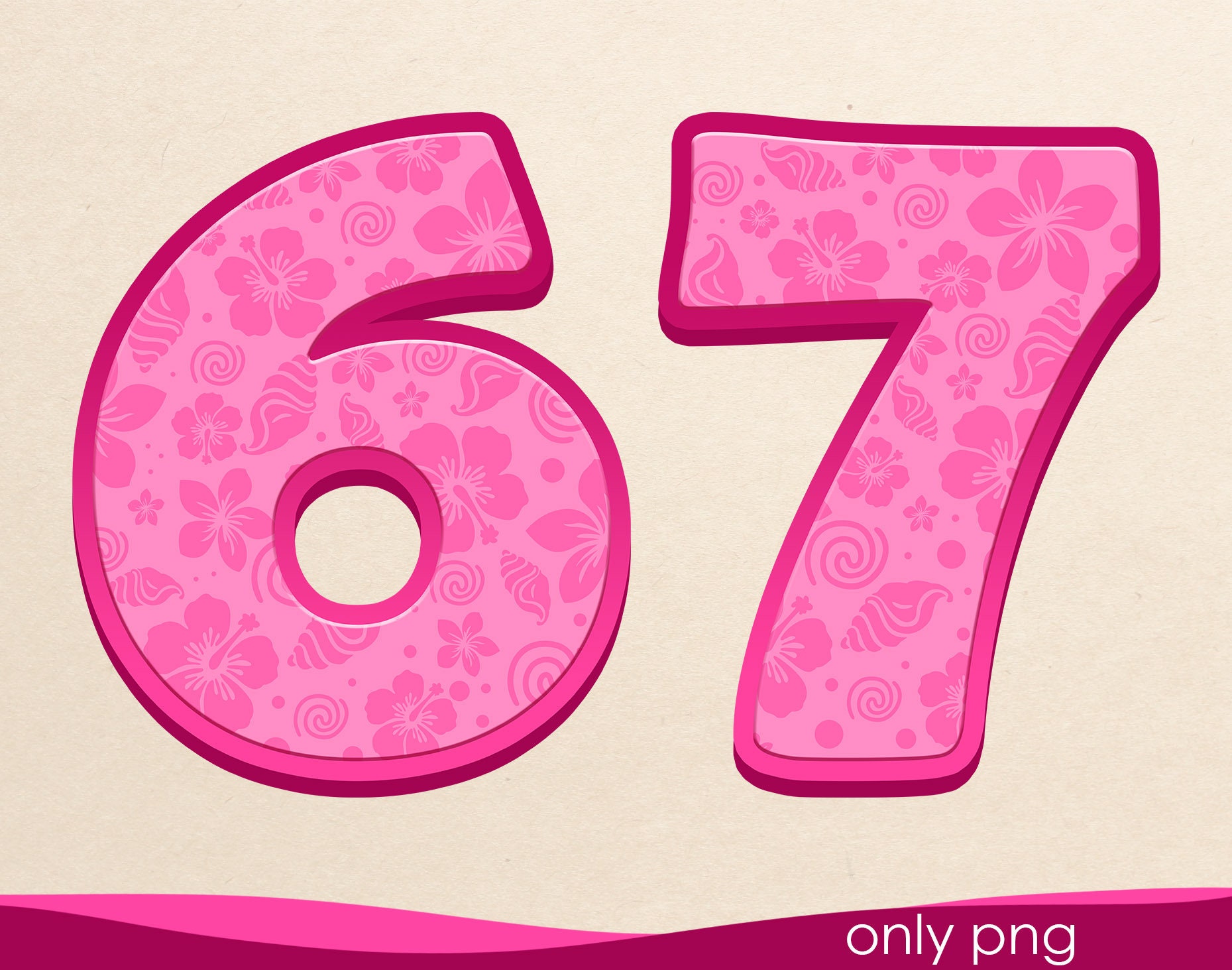 Tropical Numbers Png, Summer Time Number PNG, Beach Life, Hawaii ...