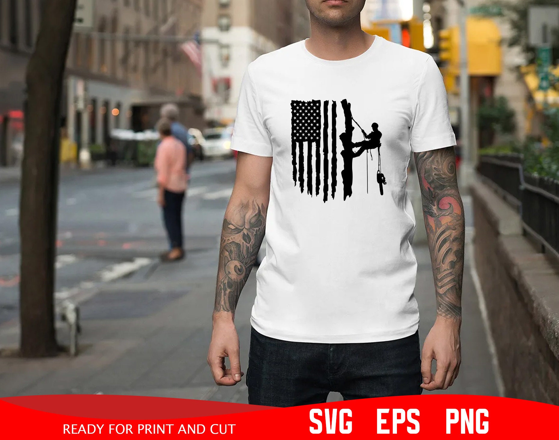 Tree Arborist SVG Tree Services Svg, Tree Cutter Climbing, Silhouette ...