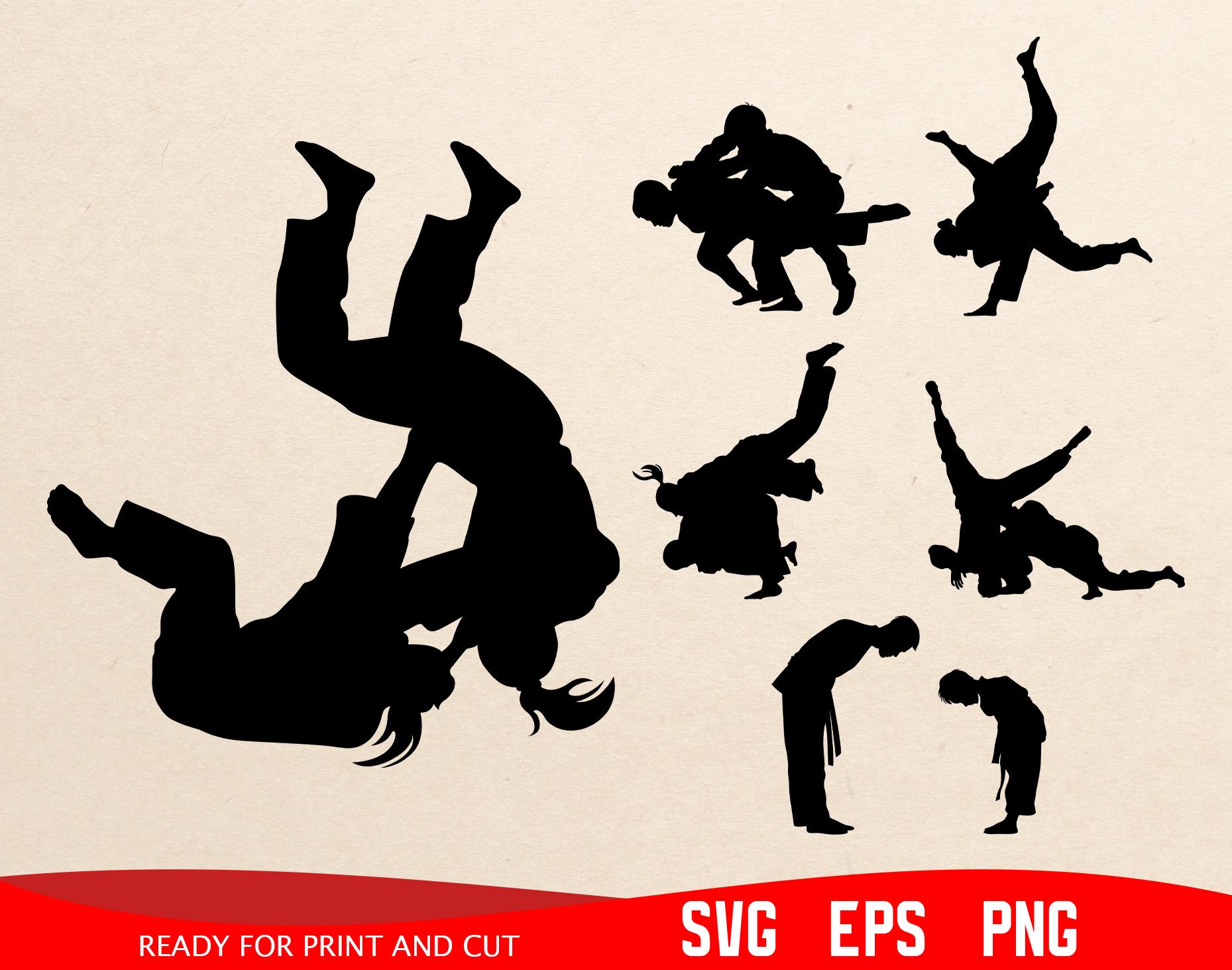 Judo Svg, Judo SVG Files, Sports Svg, Judo Silhouette, Karate Svg ...