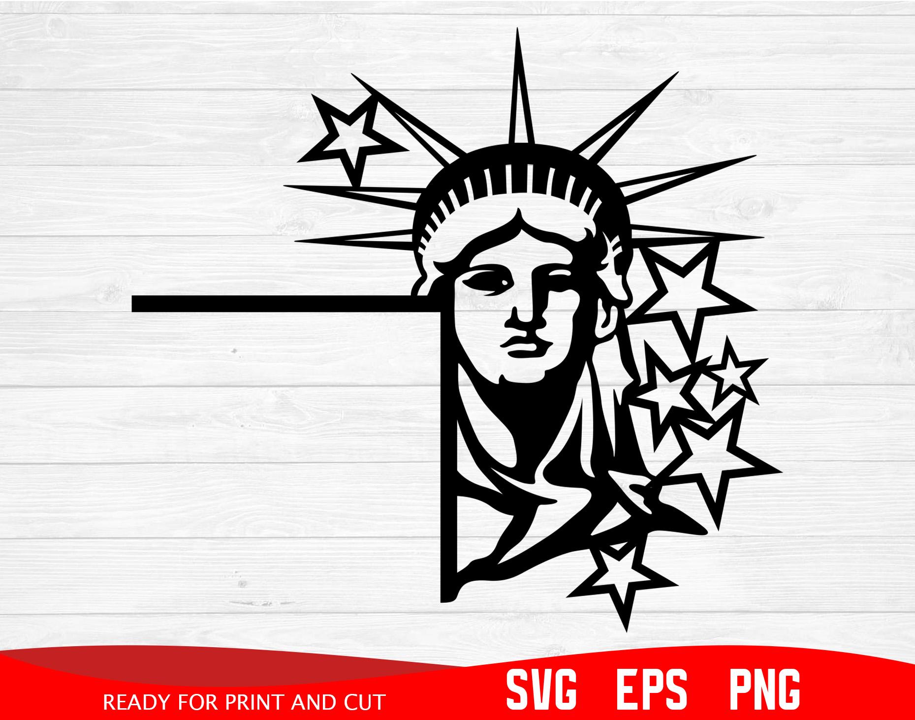 4th of July Door Corner Svg, Statue of Liberty Door Corner Svg, Home ...