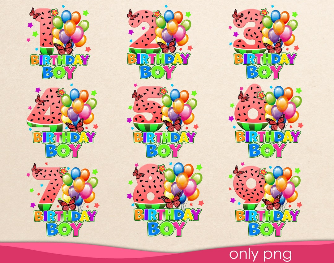 Watermelon Numbers Png, S, Birthday Watermelon Numbers Png, Digital ...