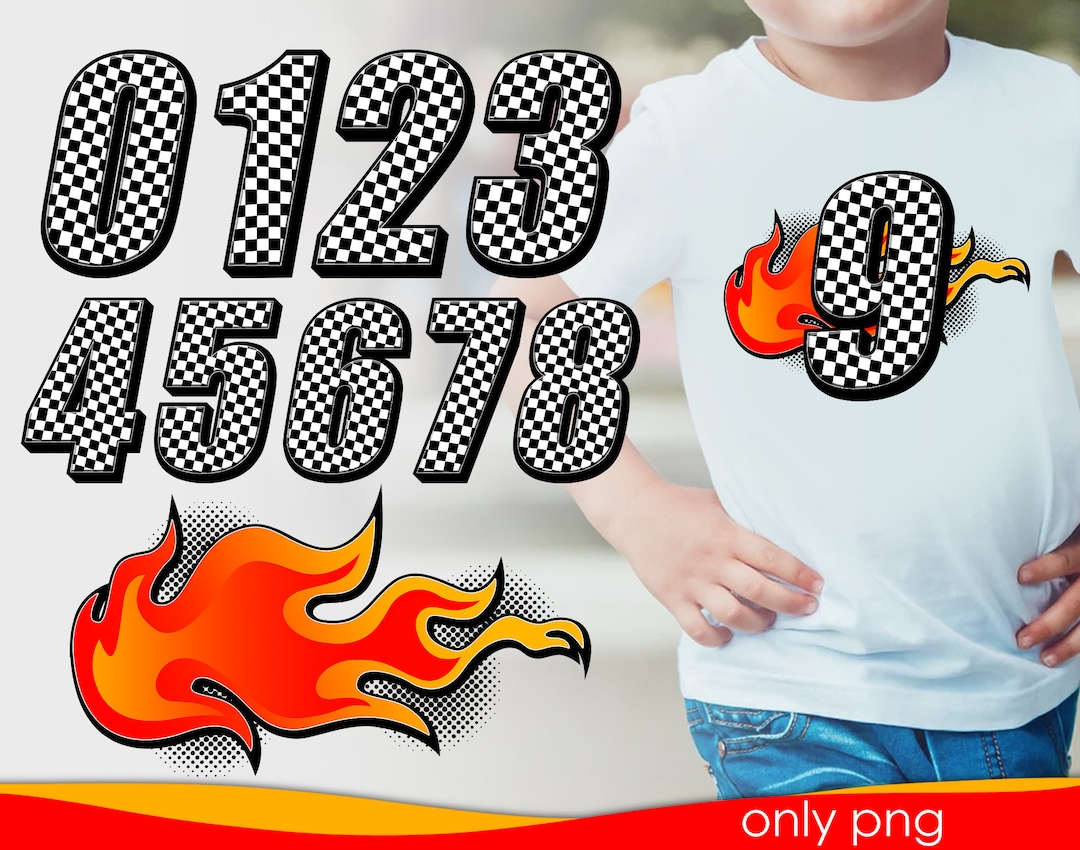 Racing Numbers PNG Instant Digital Download, Numbers Png, Birthday Girl ...