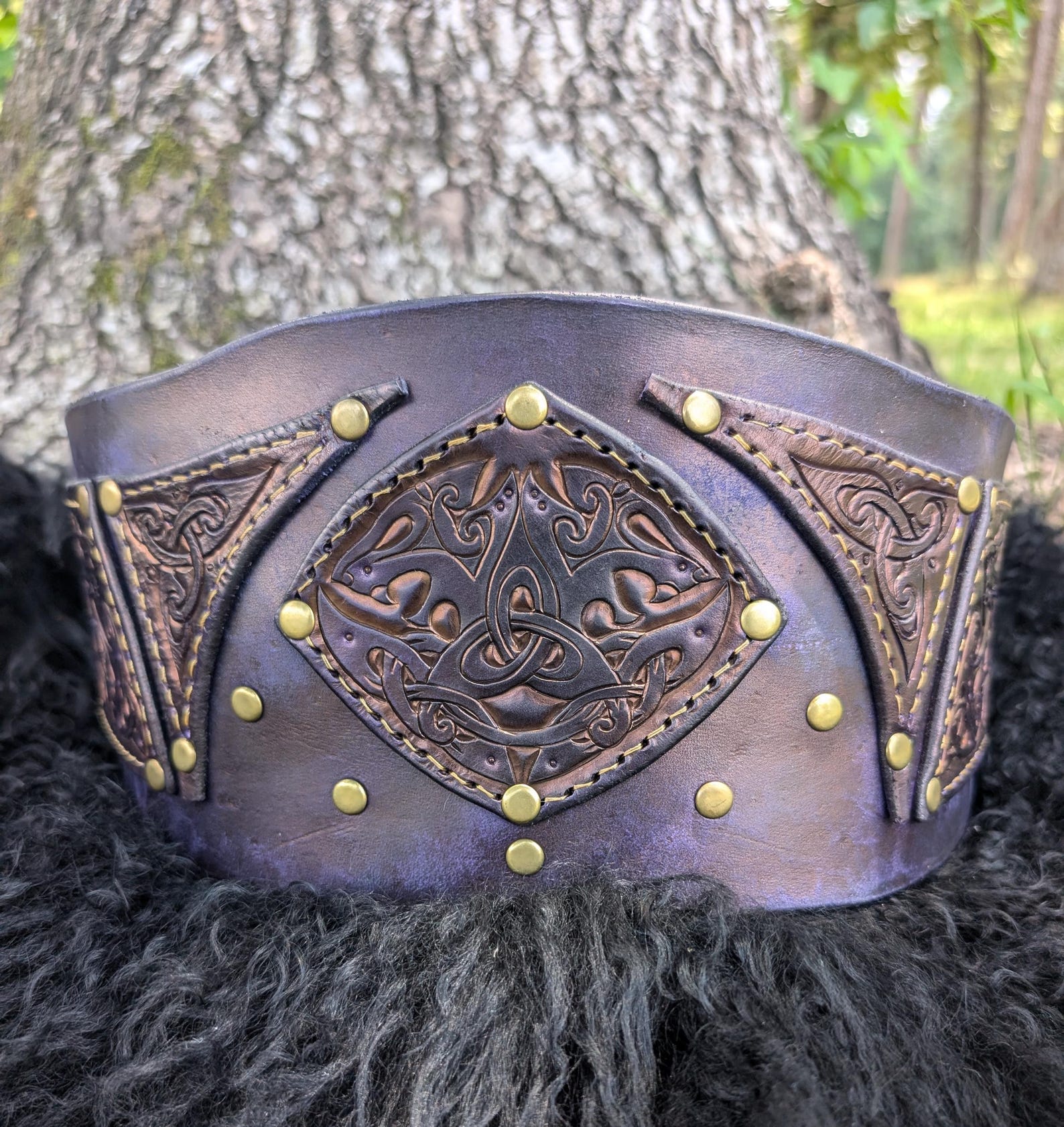 Viking Engraved Leather Belt for Larping and Cosplay - Etsy