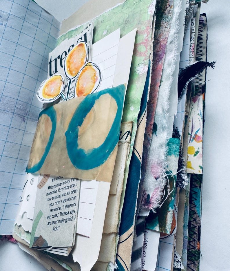 Handmade Mixed Media Master Board Clover Art Journal Junk Journal Diary ...