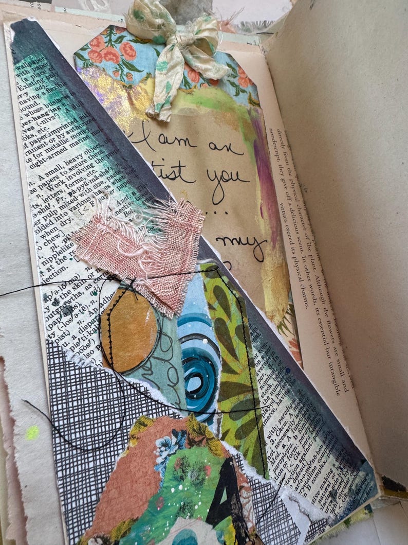 Handmade Mixed Media Art Journal Master Board Cover Diary Junk Journal ...