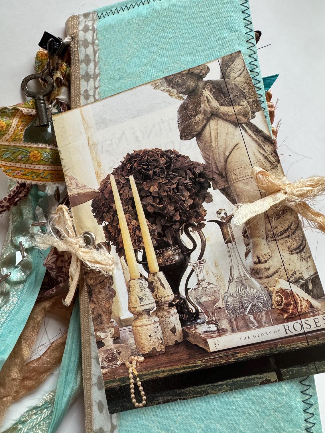 Handmade Journal Tall Skinny Vintage Junk Journal Diary - Etsy