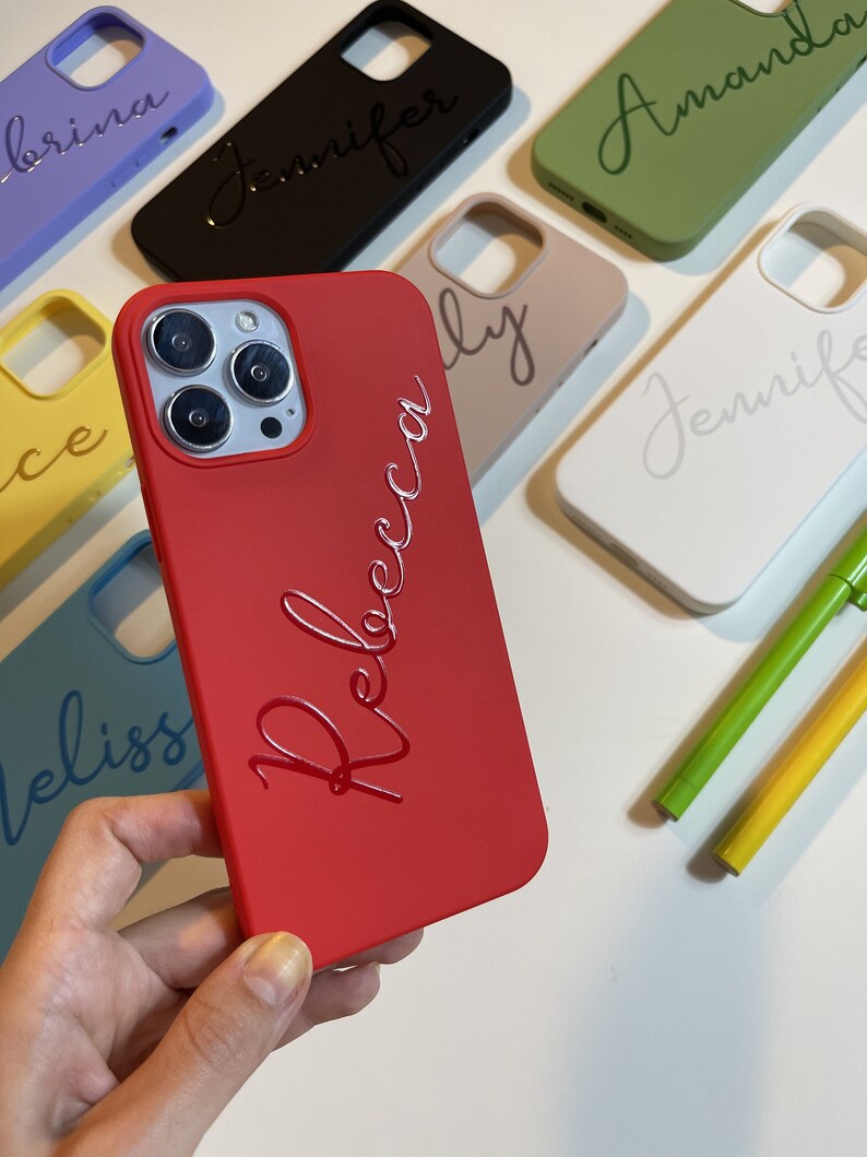 Personalized Name Glossy Embossed Red Color 3D Printing - Etsy