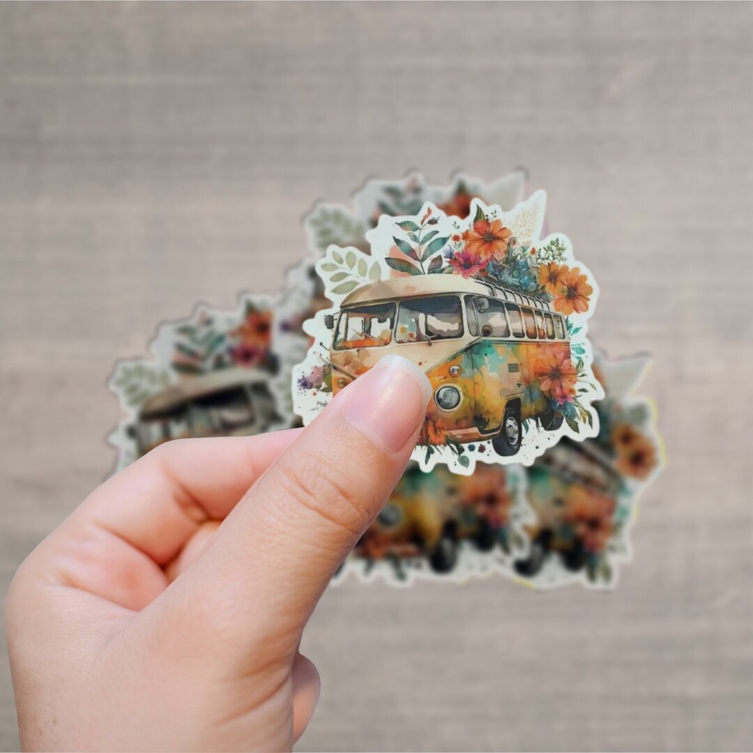 Bloomin' Bus Sticker/ Gift/ Water Bottle Sticker/ Locker - Etsy