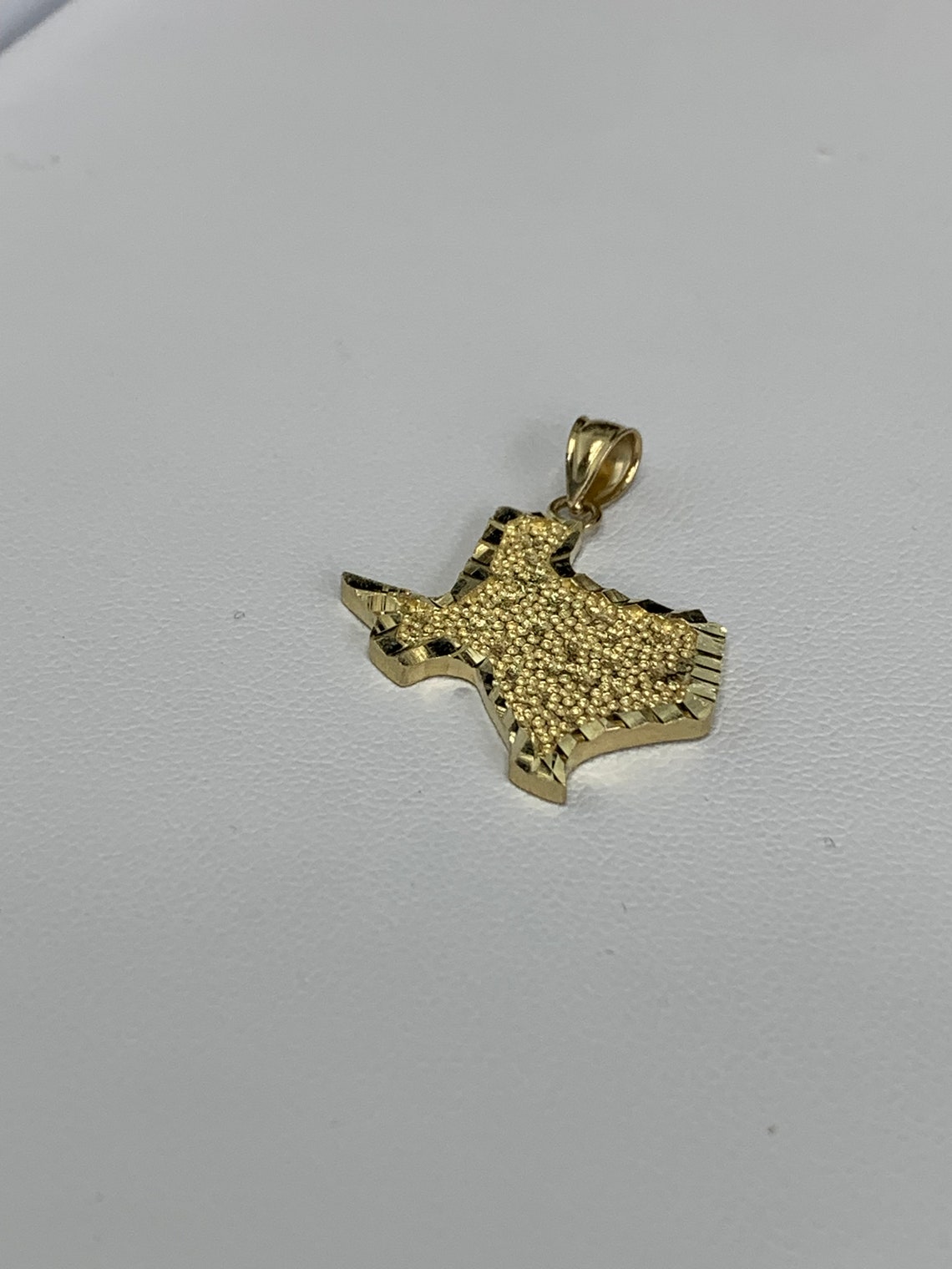 10k Yellow Gold Texas State Pendant - Etsy