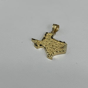 10k Yellow Gold Texas State Pendant - Etsy