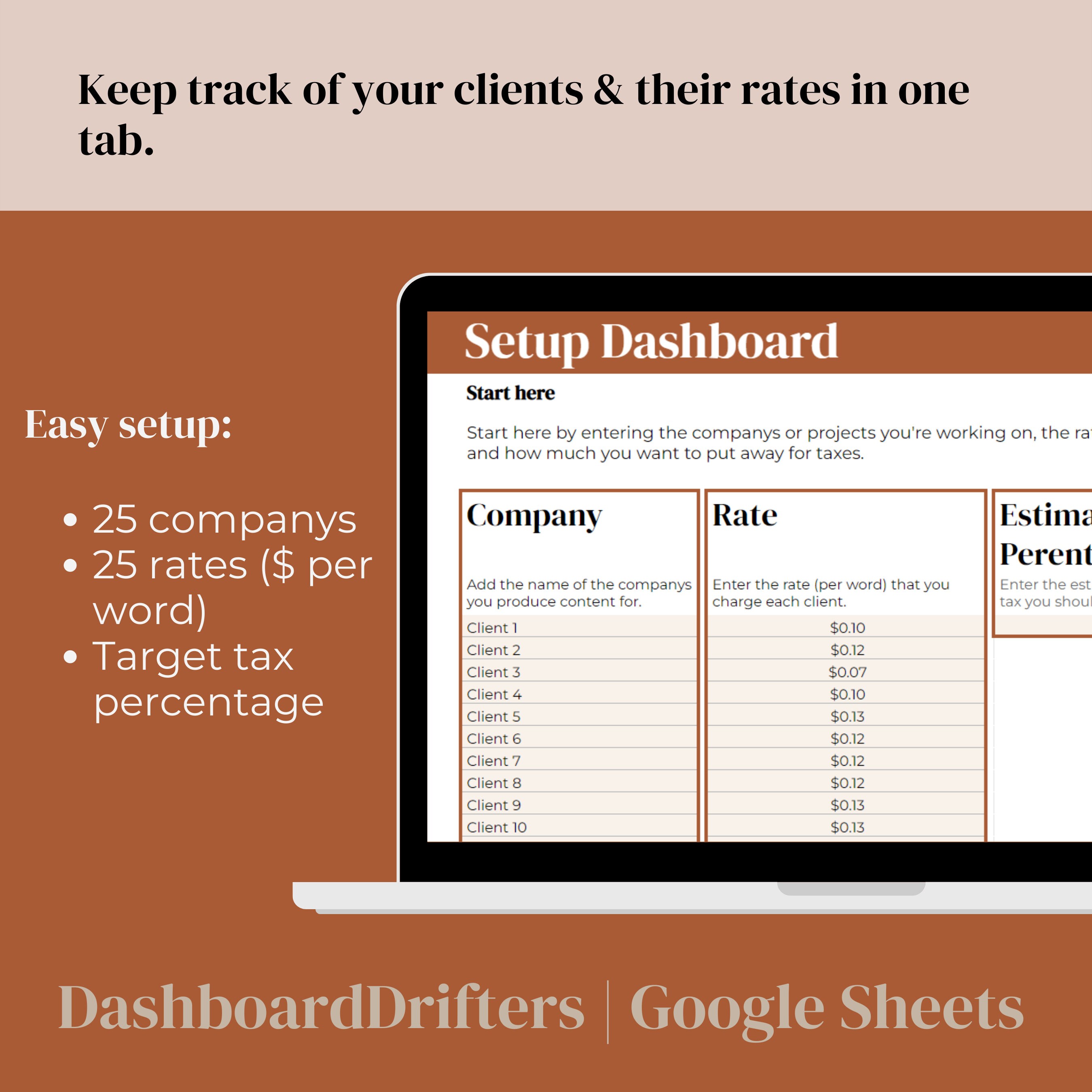 Freelance Writing Dashboard & Tracker - Google Sheets - Etsy