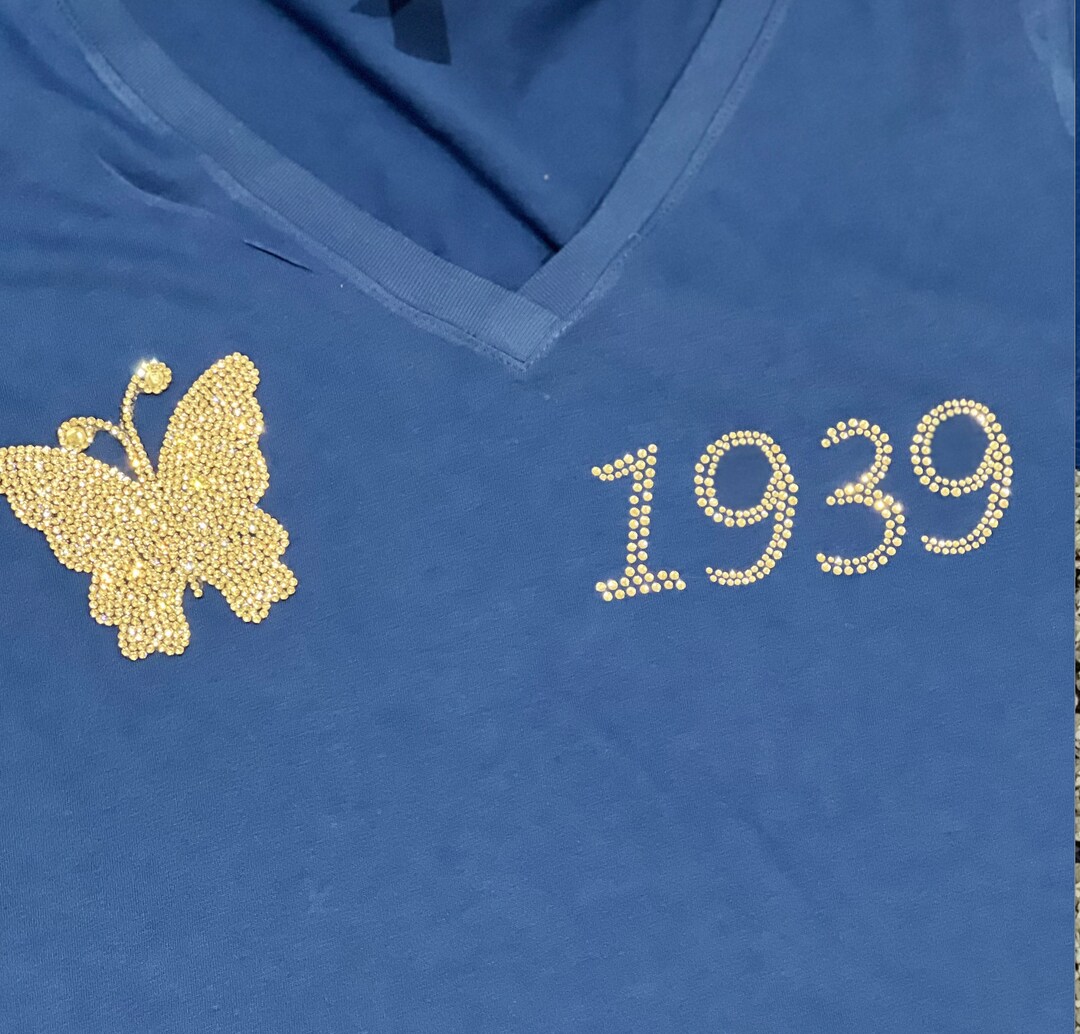 Blue Rhoer Rhinestone Shirt - Etsy