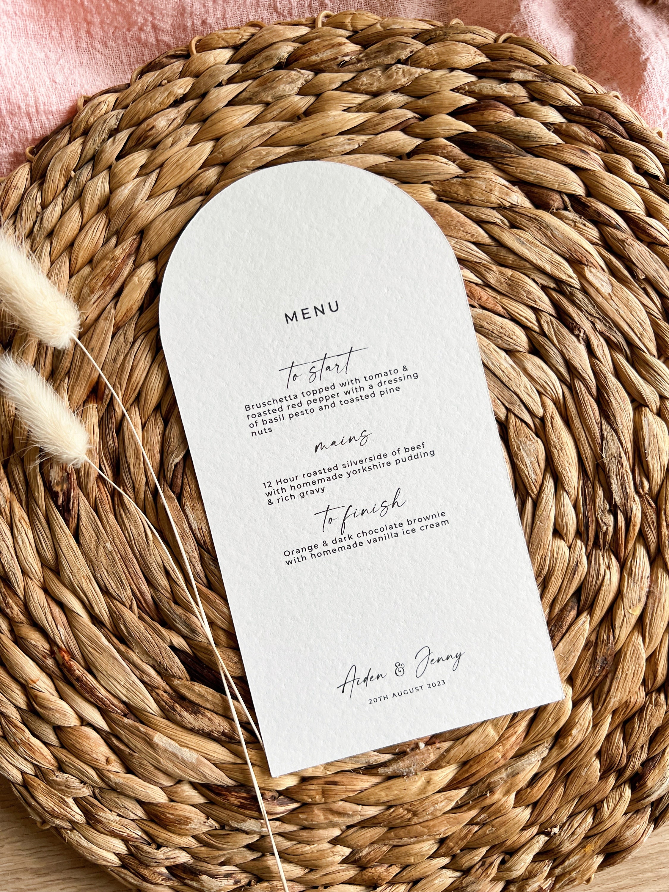 Personalised Wedding Menu & Place Name Custom Acrylic - Etsy UK