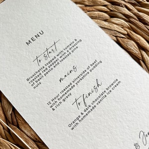 Personalised Wedding Menu & Place Name Custom Acrylic Placeholder Arch ...