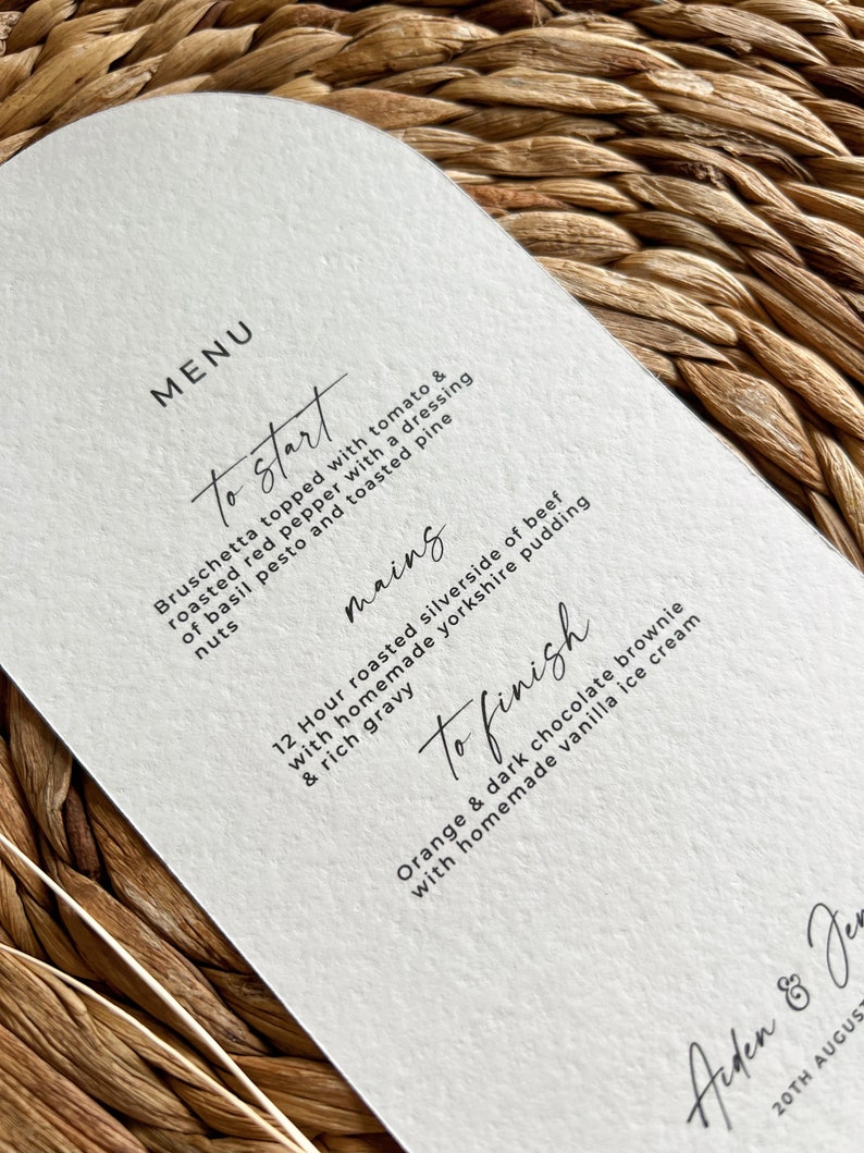 Personalised Wedding Menu & Place Name Custom Acrylic - Etsy UK