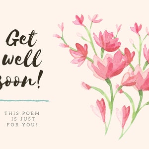 Get Well Soon Poem - Personalized Custom Poetry Gift for Your Friend ...