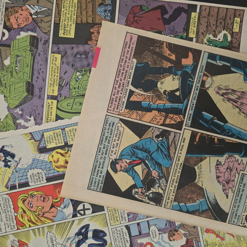 Vintage Comic Book Pages - 70s, 80s, 90s - 20 Pages for Scrapbooking ...