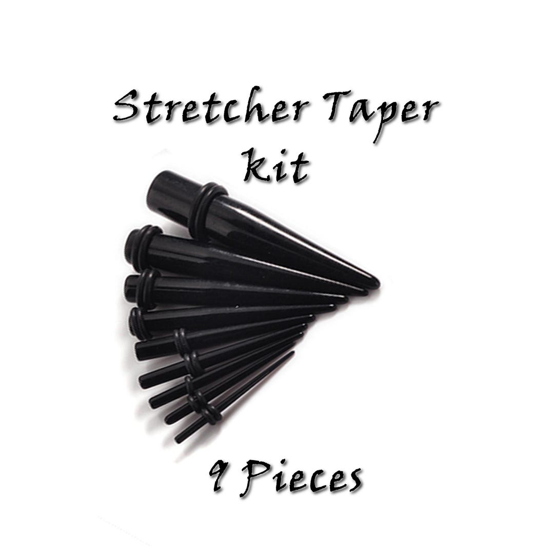 9 Piece Taper Stretcher for Ears. Body Piercing High Quality Ear Gauge ...