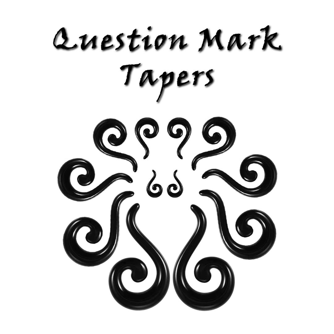 Question Mark Ear Taper Stretcher: Acrylic Piercing Expander - Etsy