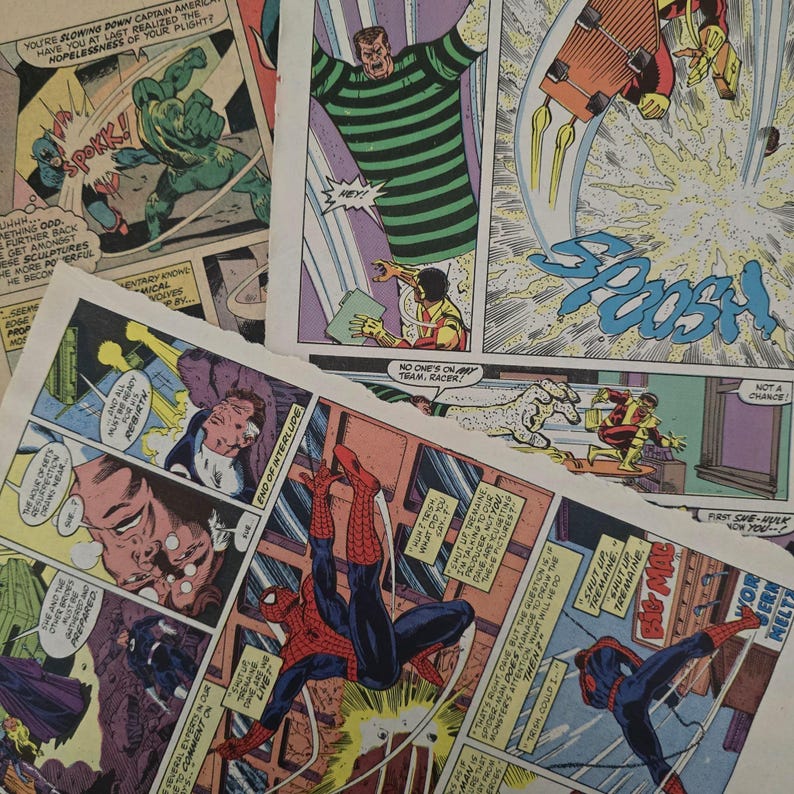Vintage Comic Book Pages - 70s, 80s, 90s - 20 Pages for Scrapbooking ...