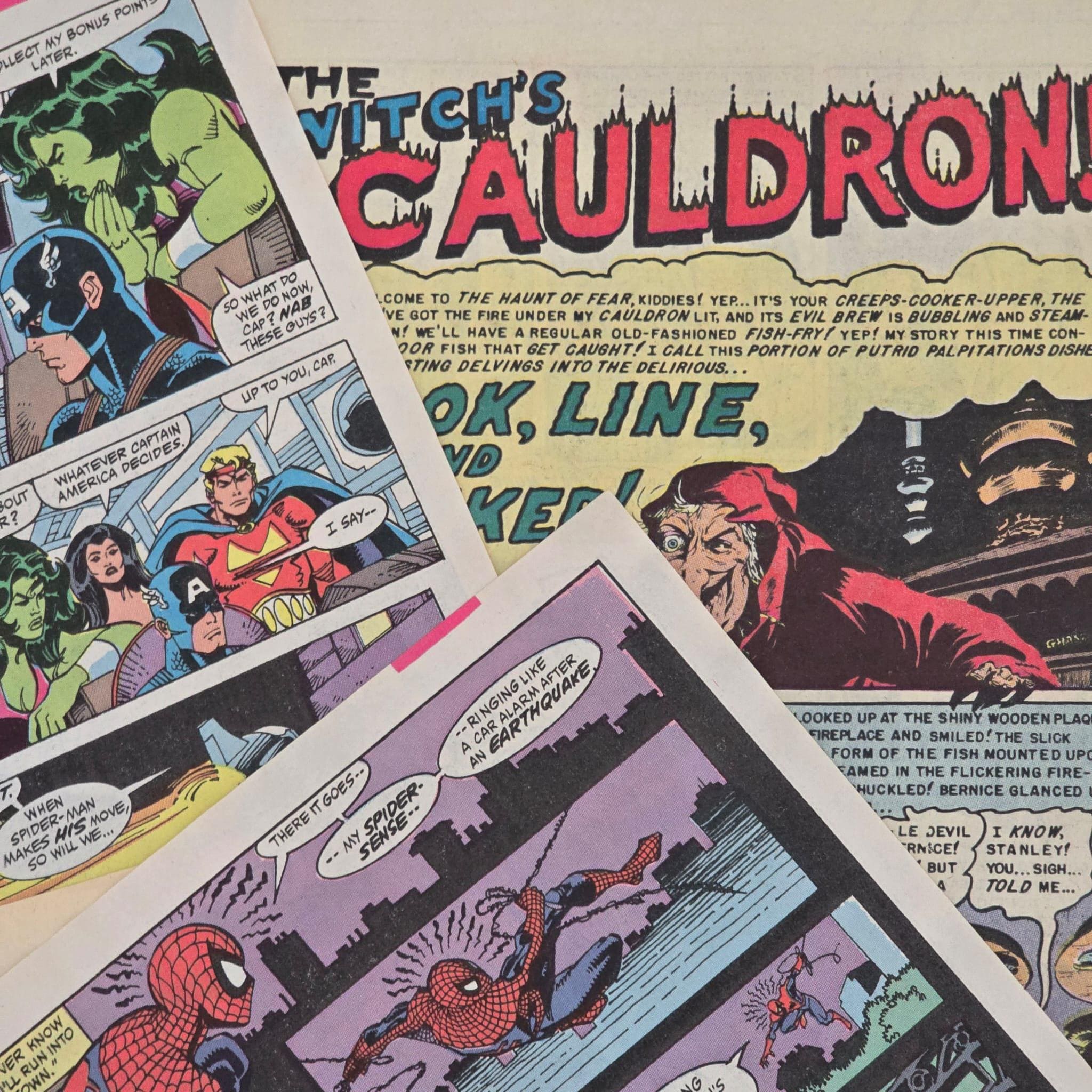 Vintage Comic Book Pages - 70s, 80s, 90s - 20 Pages for Scrapbooking ...