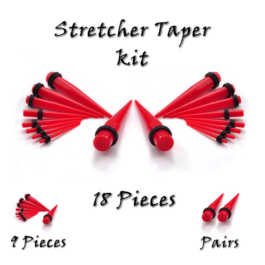 Red Ear Stretcher Taper Kit: 1.6mm-16mm Gauge Expander - Etsy