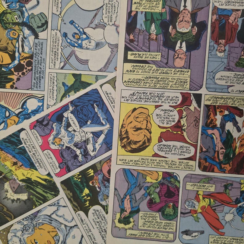 Vintage Comic Book Pages - 70s, 80s, 90s - 20 Pages for Scrapbooking ...