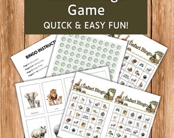 Multiplayer Bingo Set Valucise Safari Jungle Bingo Game - 24 Player ...