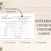 Editable Church Visitor Cards - Church Visitor Cards, Church Welcome ...