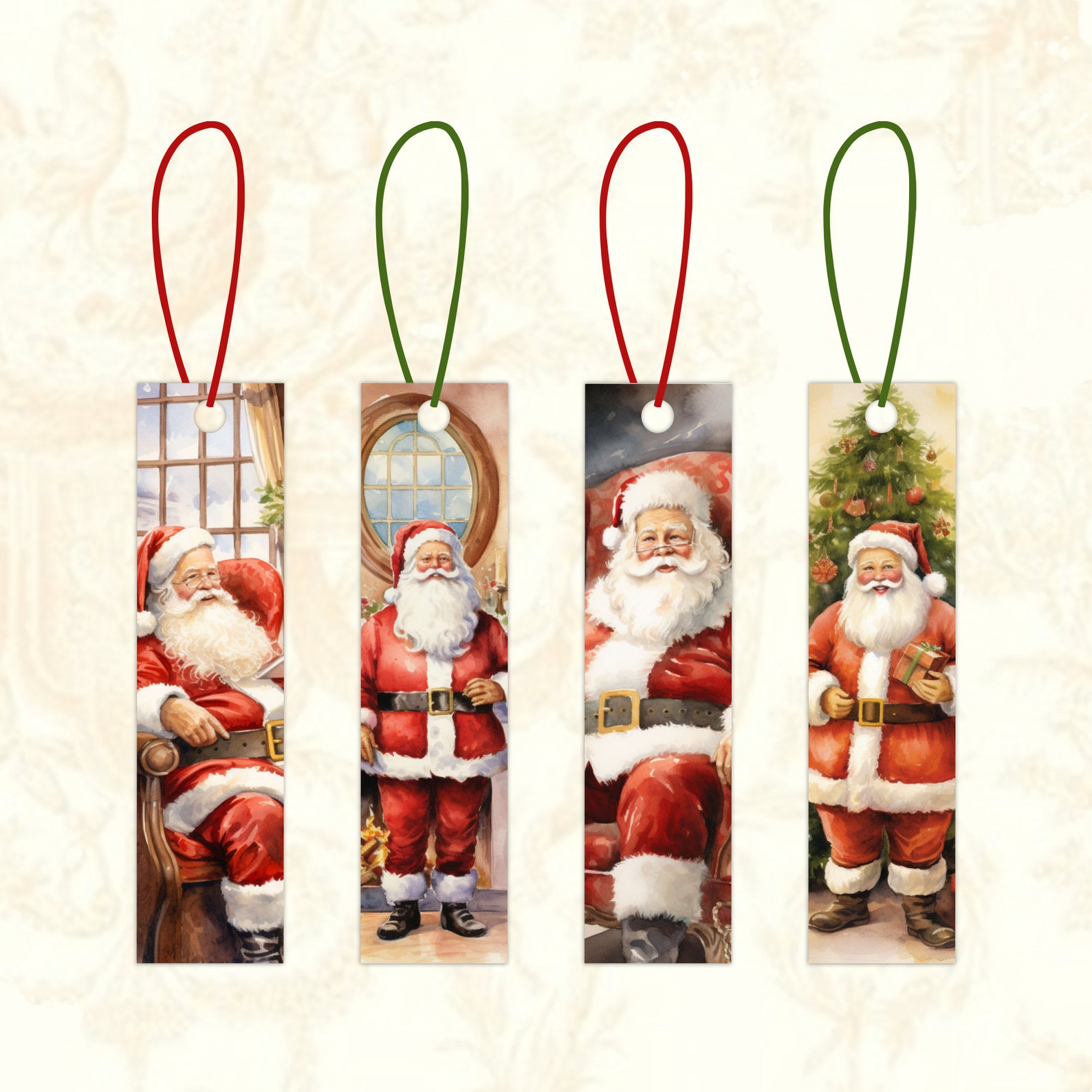 Jolly St. Nick Christmas Bookmarks - Christmas Bookmark, Santa ...