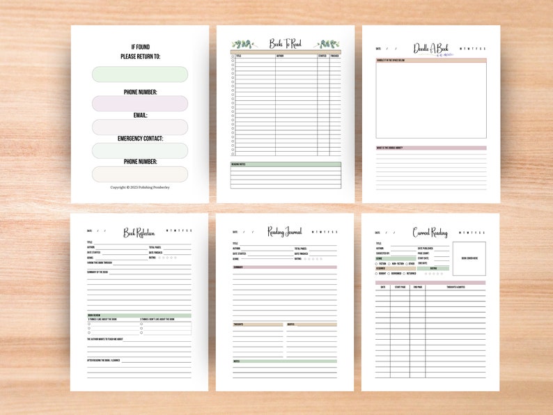 Minimalist Reading Journal - Reading Planner, Reading Challenge ...