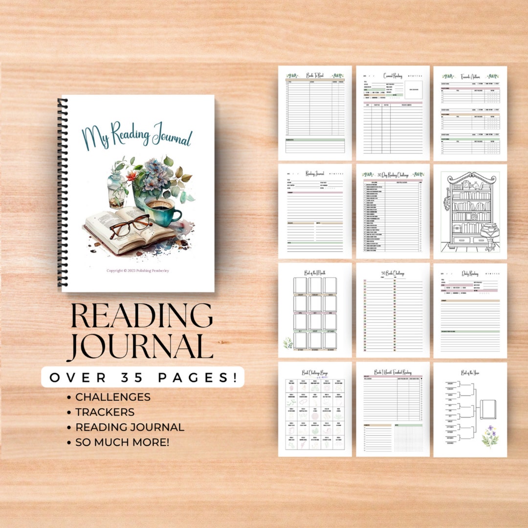 Minimalist Reading Journal - Reading Planner, Reading Challenge ...