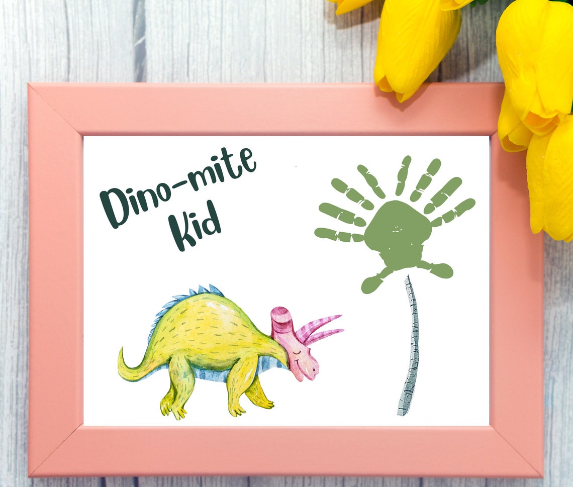Dinosaur Thumbprint/handprint Crafts - Handprint Crafts, Thumbprint ...