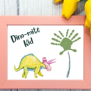 Dinosaur Thumbprint/handprint Crafts - Handprint Crafts, Thumbprint ...