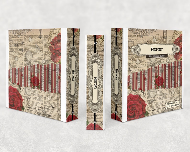 Editable Steampunk Binder Covers - Binder Cover to Edit, Steampunk ...