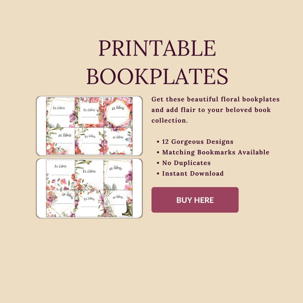 Digital Bookplates - Etsy