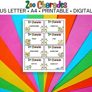 Zoo Charades - Family Games, Sunday School Games, Toddler Games, Games ...