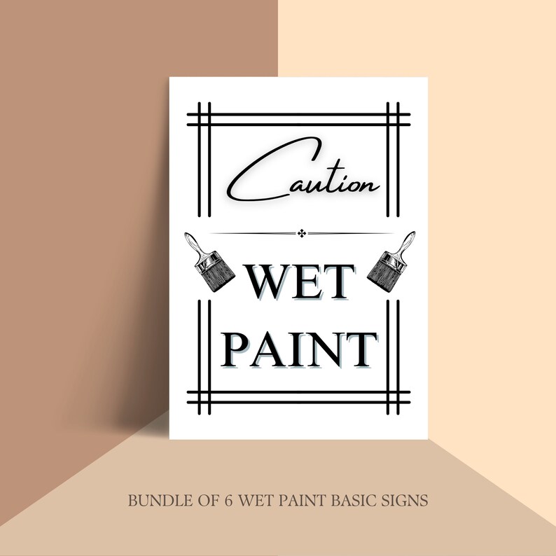Set of 6 Printable Wet Paint Basic Signs - Art Teacher Signs, Artist ...