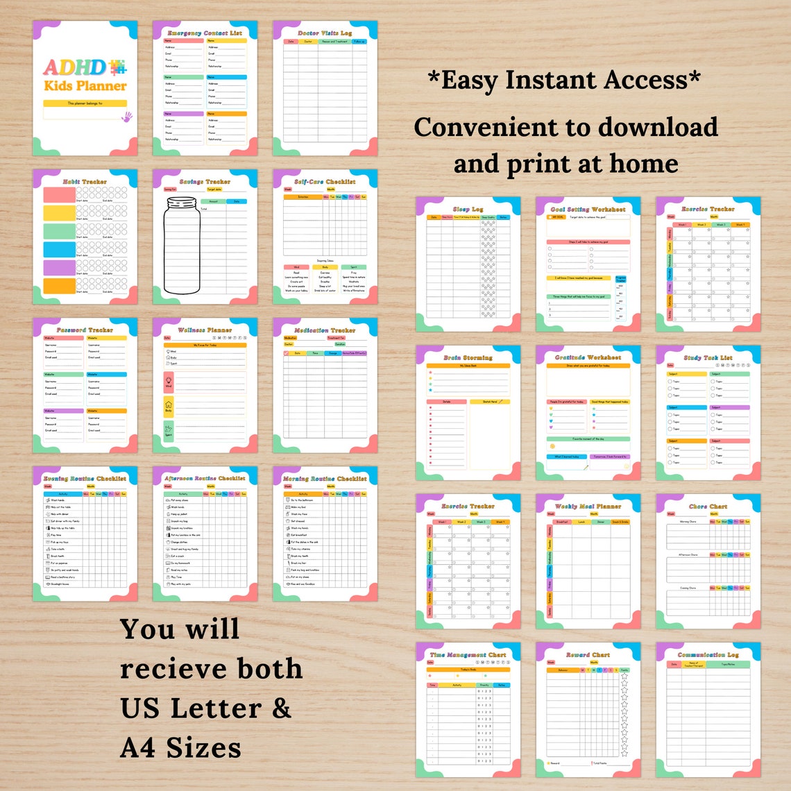 Kids ADHD Planner Adhd Workbook, Adhd Kids Journal, Adhd Tools, Adhd ...