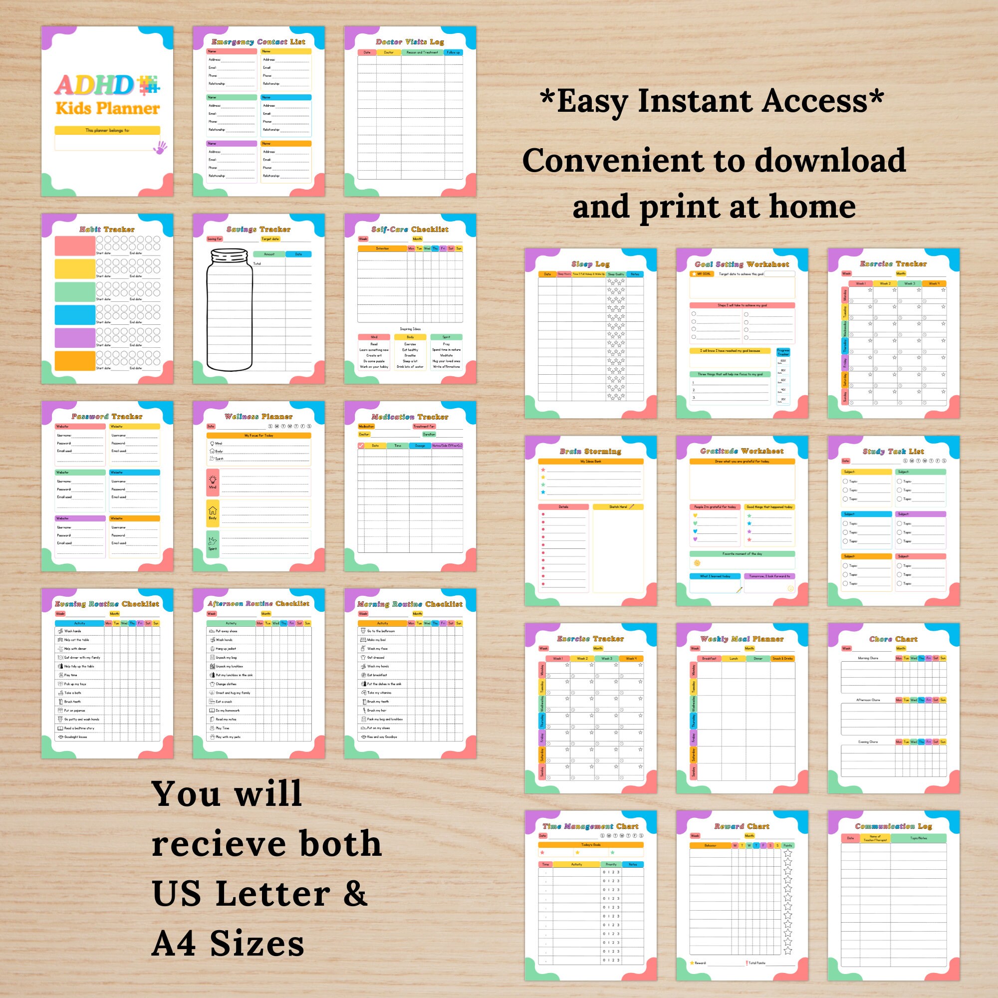 Kids ADHD Planner Adhd Workbook, Adhd Kids Journal, Adhd Tools, Adhd ...