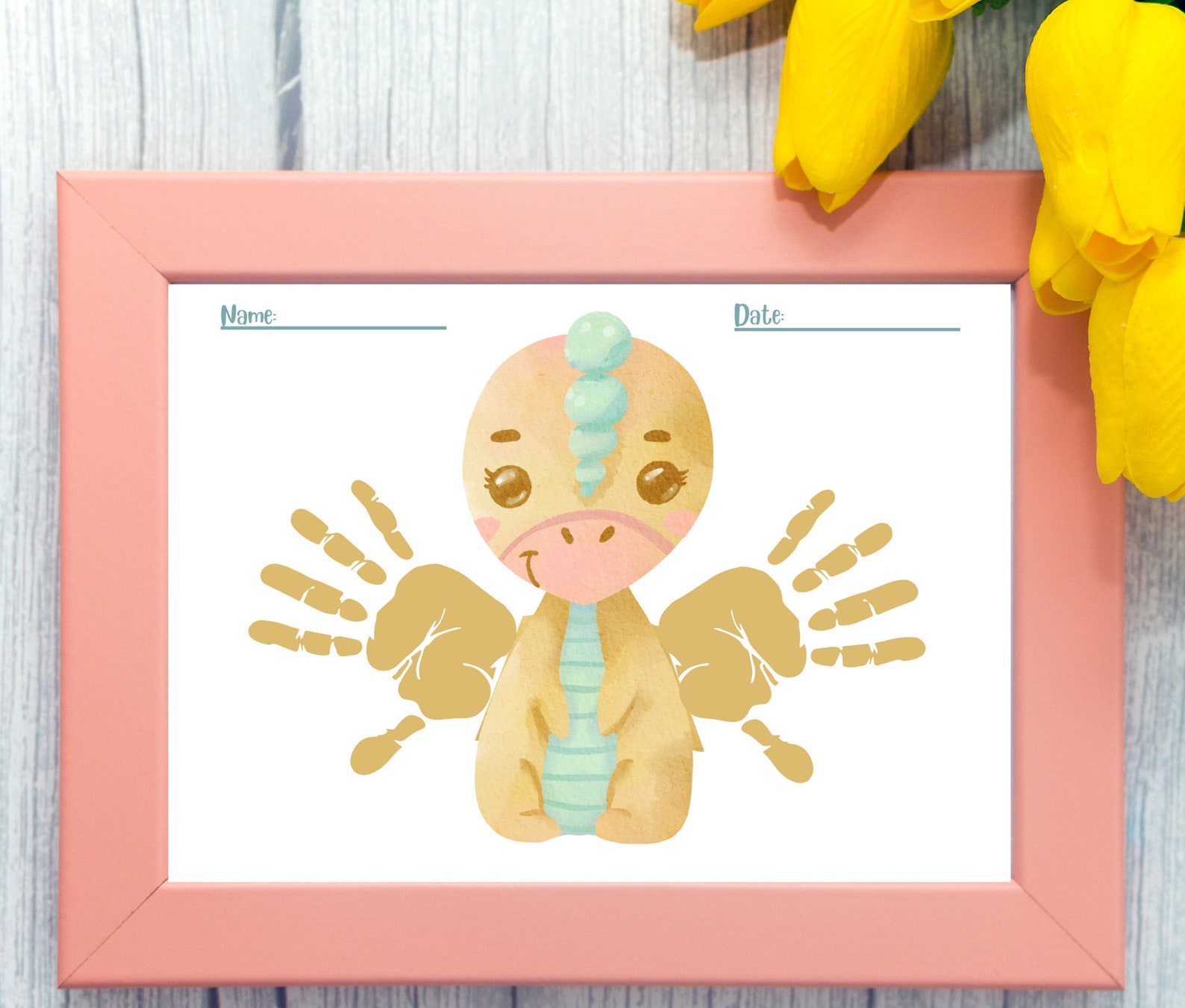 Dinosaur Thumbprint/handprint Crafts - Handprint Crafts, Thumbprint ...