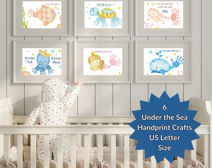 Under the Sea Handprint Crafts - Under the Sea Crafts, Ocean Theme ...